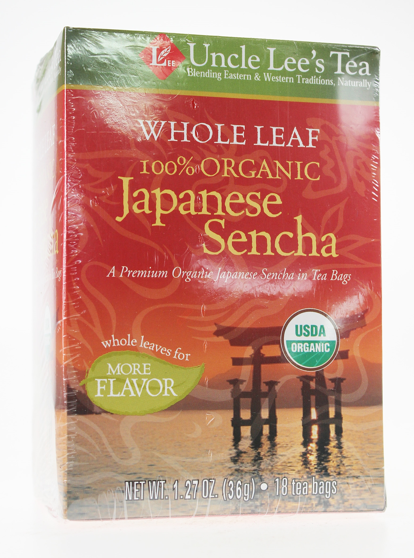 Uncle Lee's Tea Whole Leaf, Organic Japanese Sencha 18 Bags | BuyWell ...